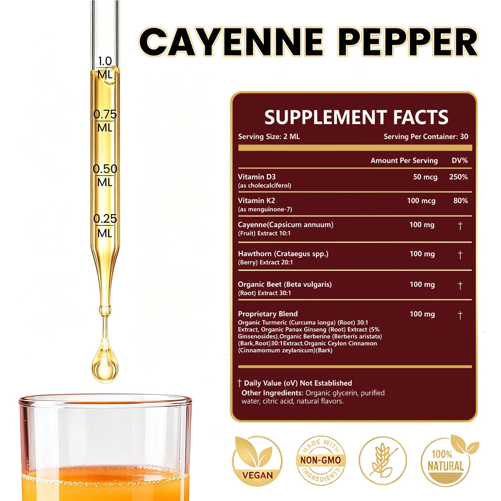 Hawthorn and beet root cayenne blend