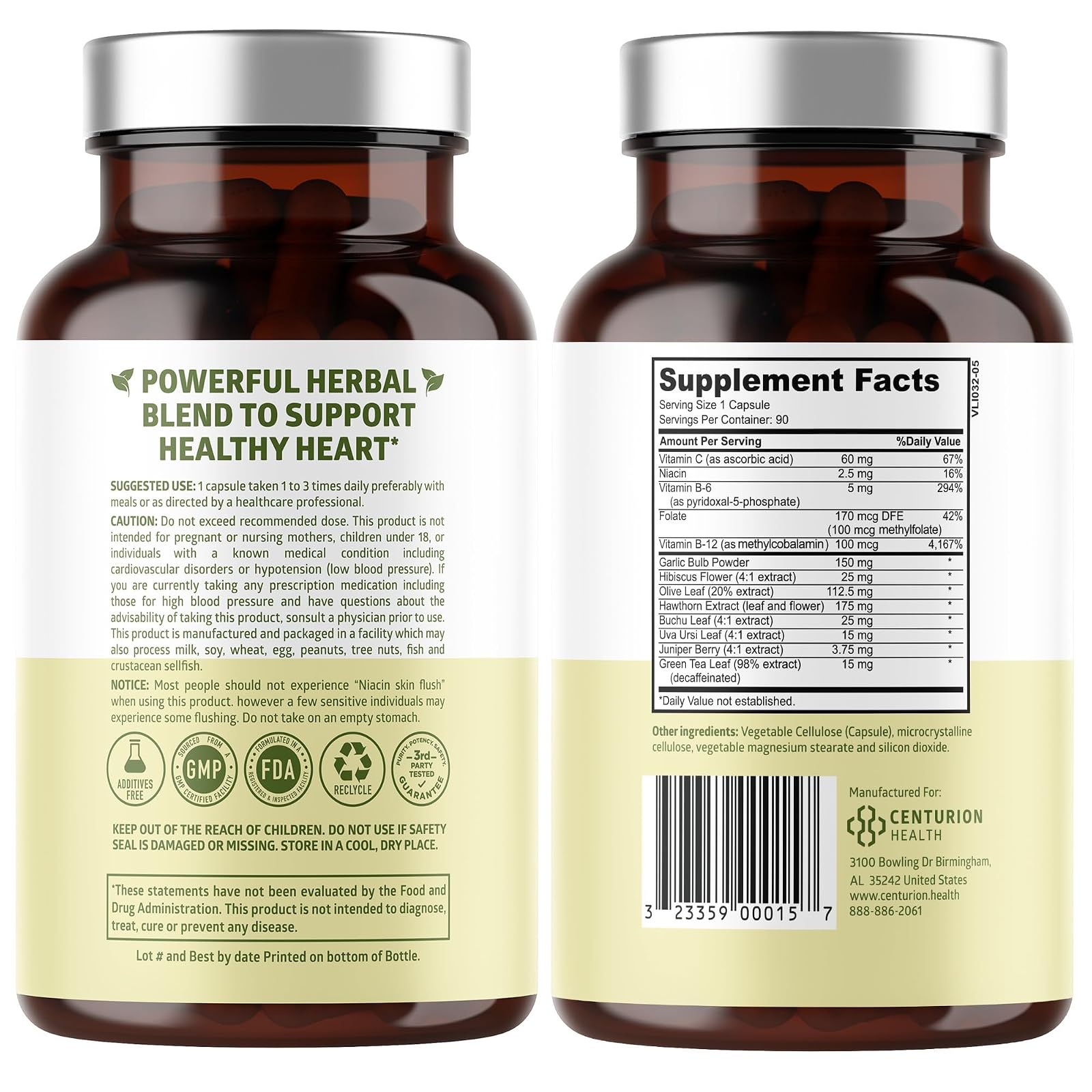 Hawthorn and hibiscus herbal remedy