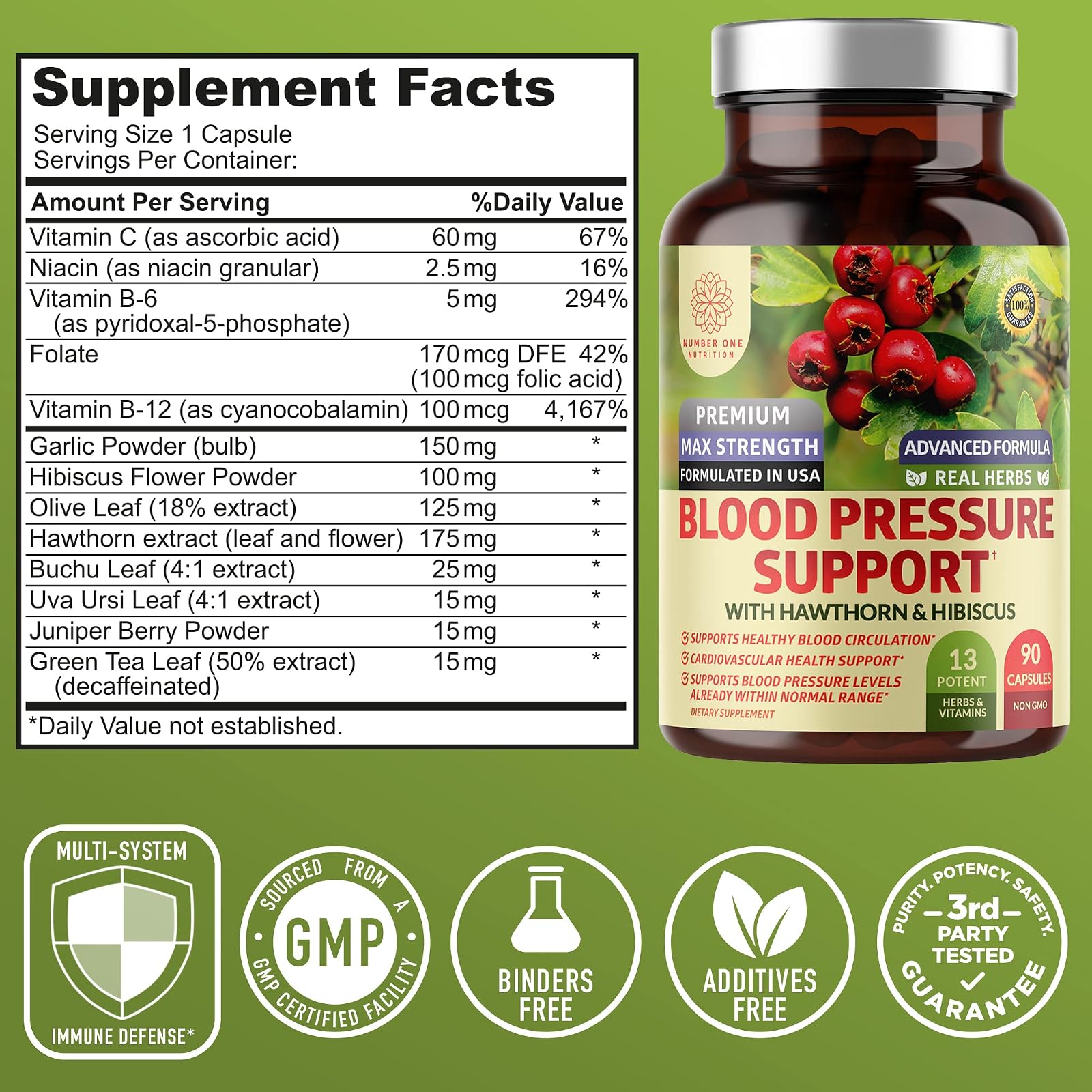 Hawthorn and hibiscus herbal remedy