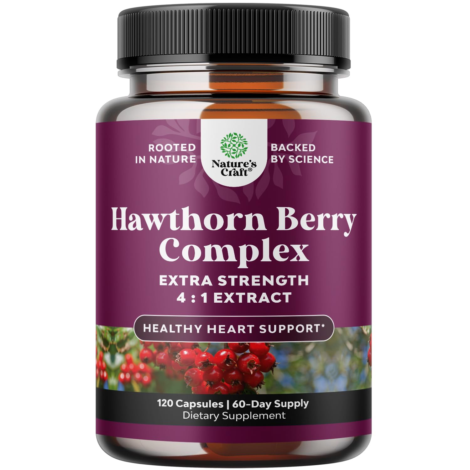 Hawthorn Berry capsules for heart health