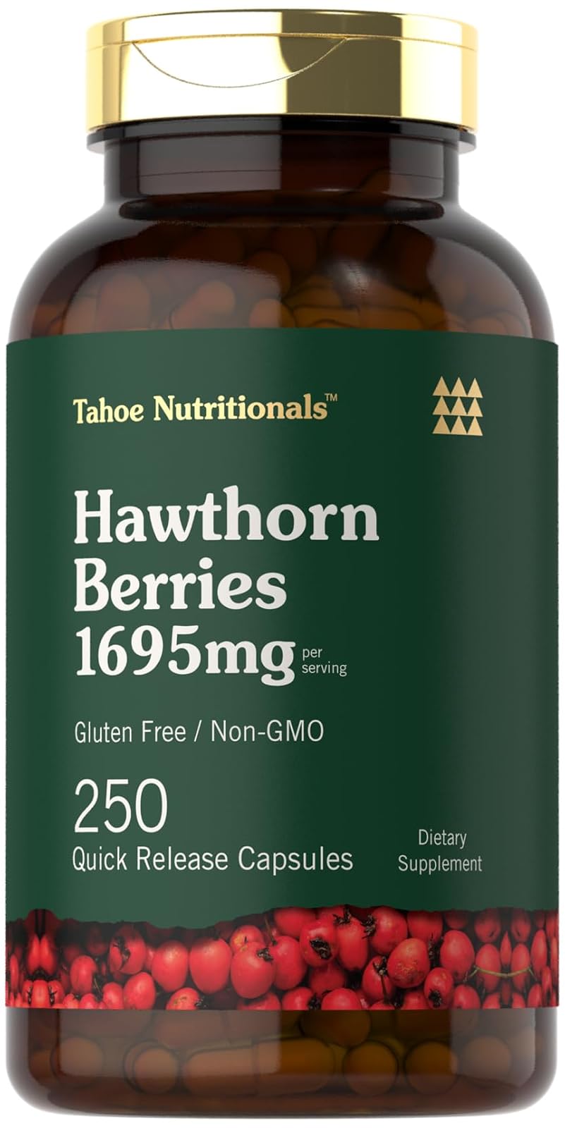 Hawthorn berry capsules for heart health