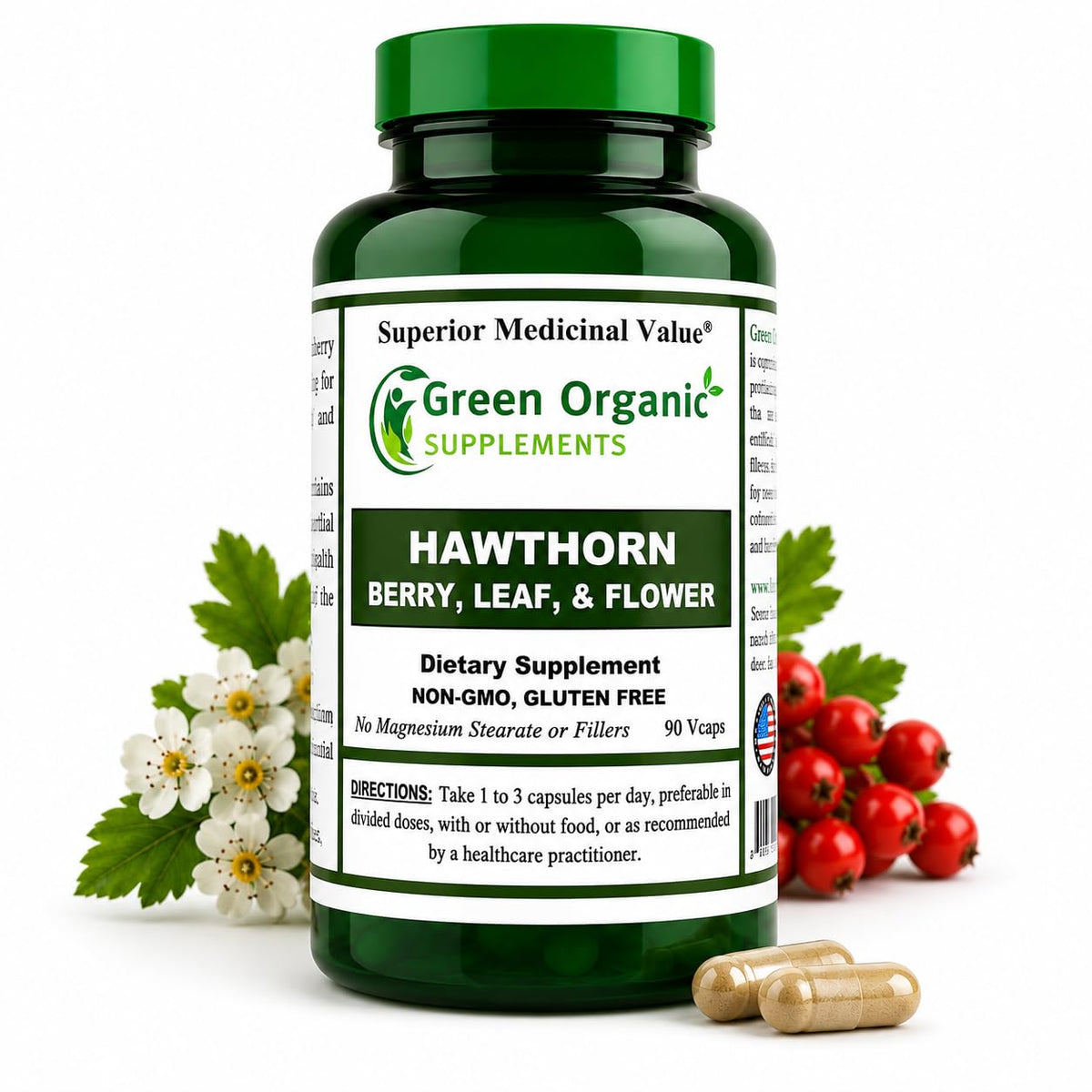 Hawthorn berry capsules for heart health