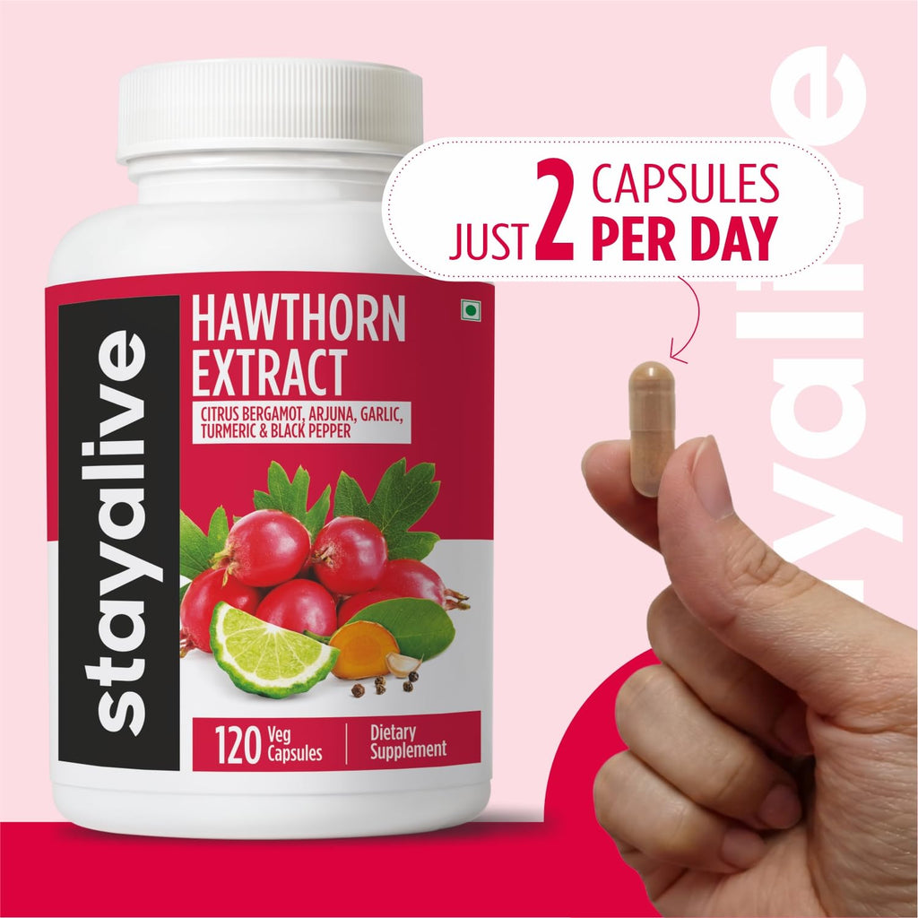 Hawthorn berry capsules for overall wellness