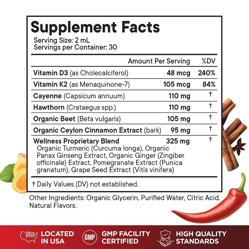 Hawthorn berry herbal supplement drops