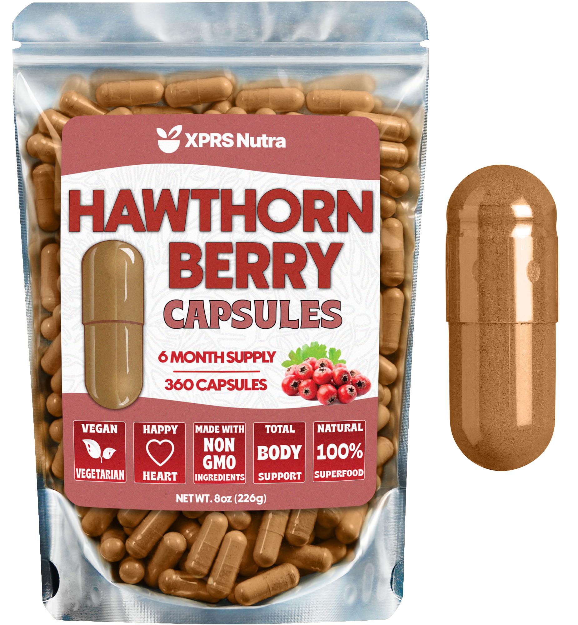hawthorn berry powder capsules