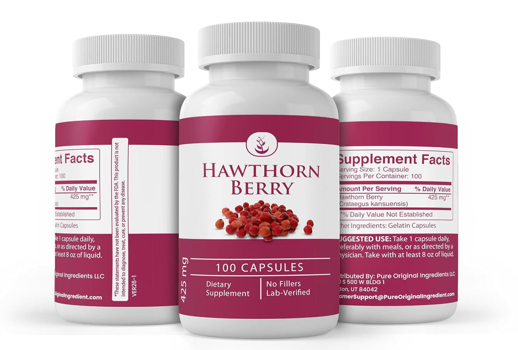 Hawthorn berry supplement for heart health