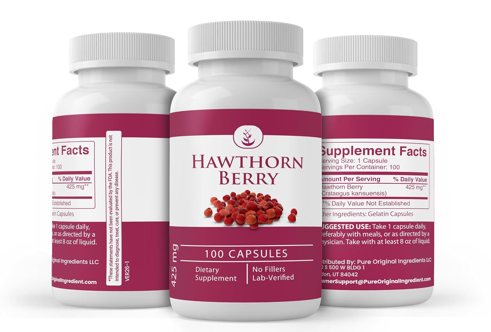 Hawthorn berry supplement for heart health