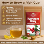 Hawthorn berry tea for digestive support