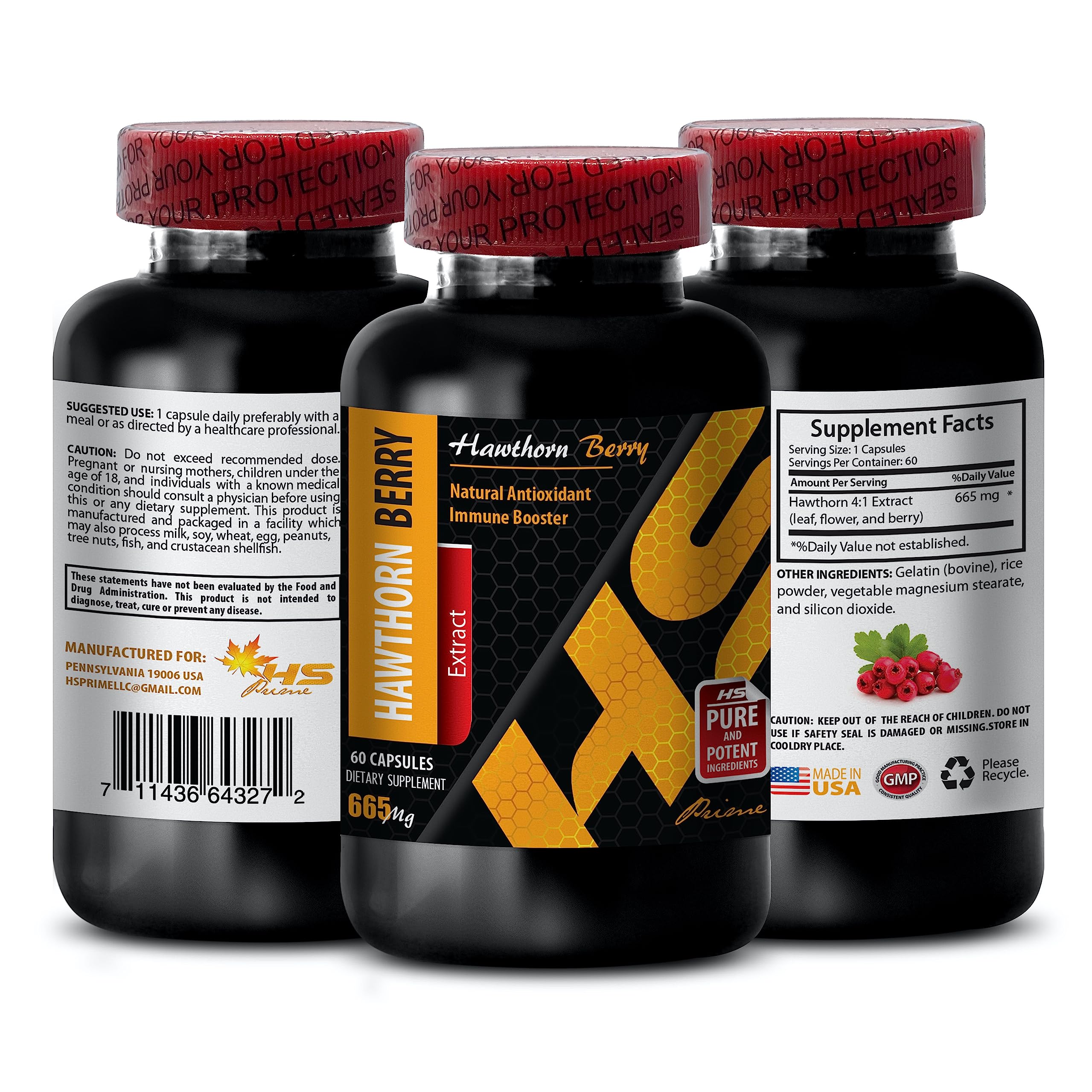 Hawthorn capsules for antioxidant support