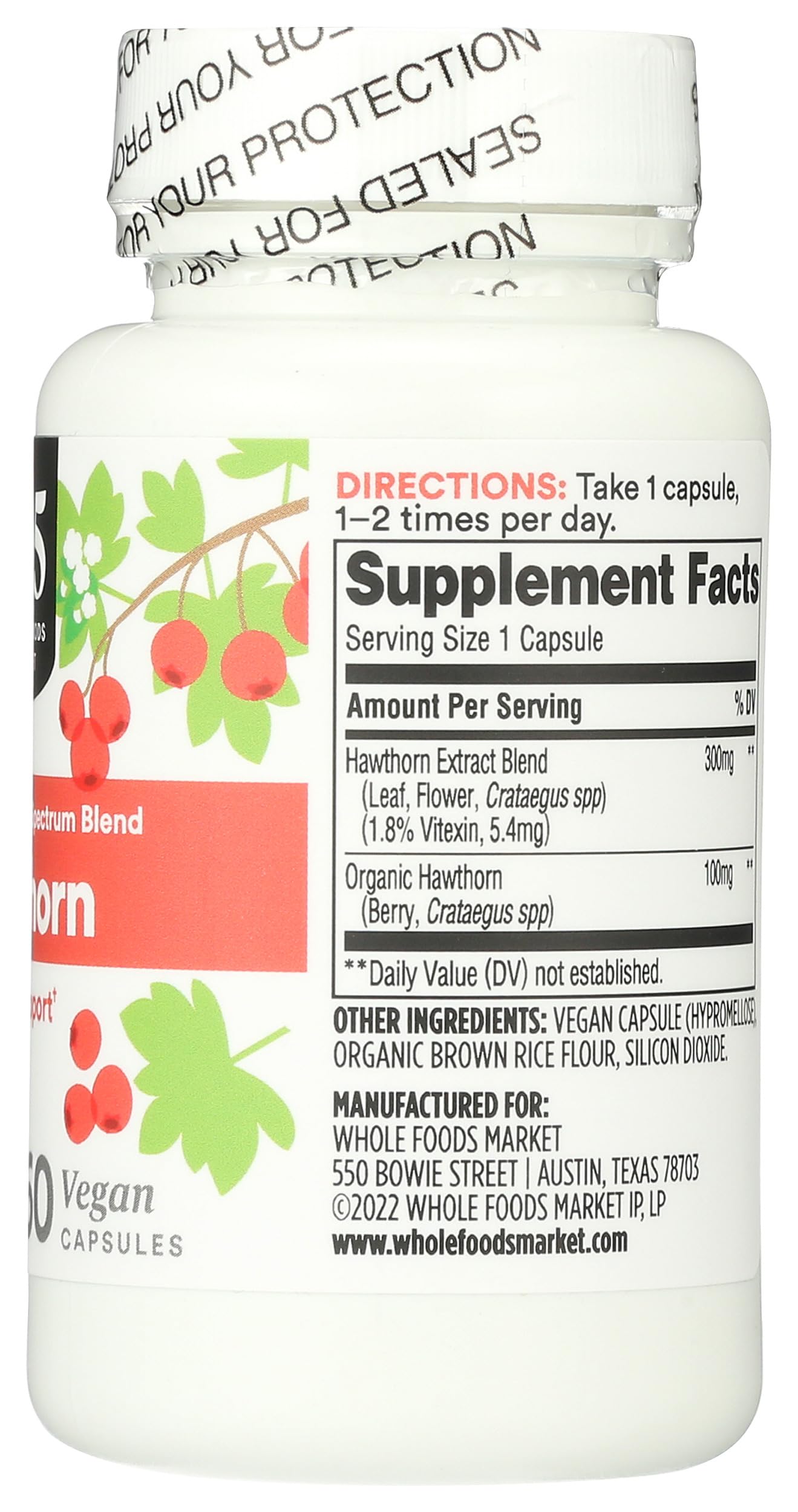 Hawthorn capsules for healthy circulation