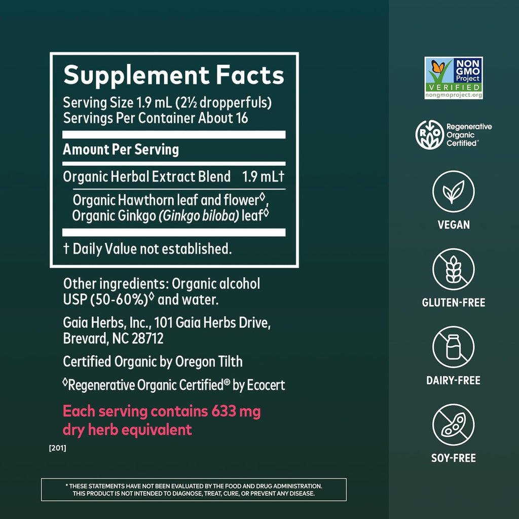 Hawthorn Ginkgo herbal supplement benefits