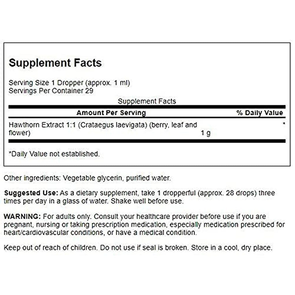 Hawthorn leaf and flower liquid supplement