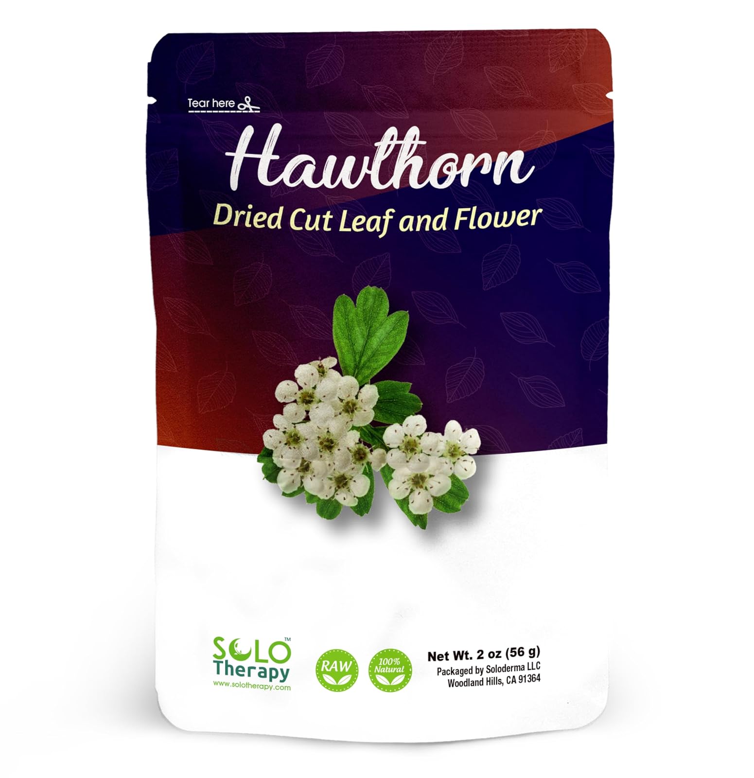 Hawthorn leaves and flowers herbal tea