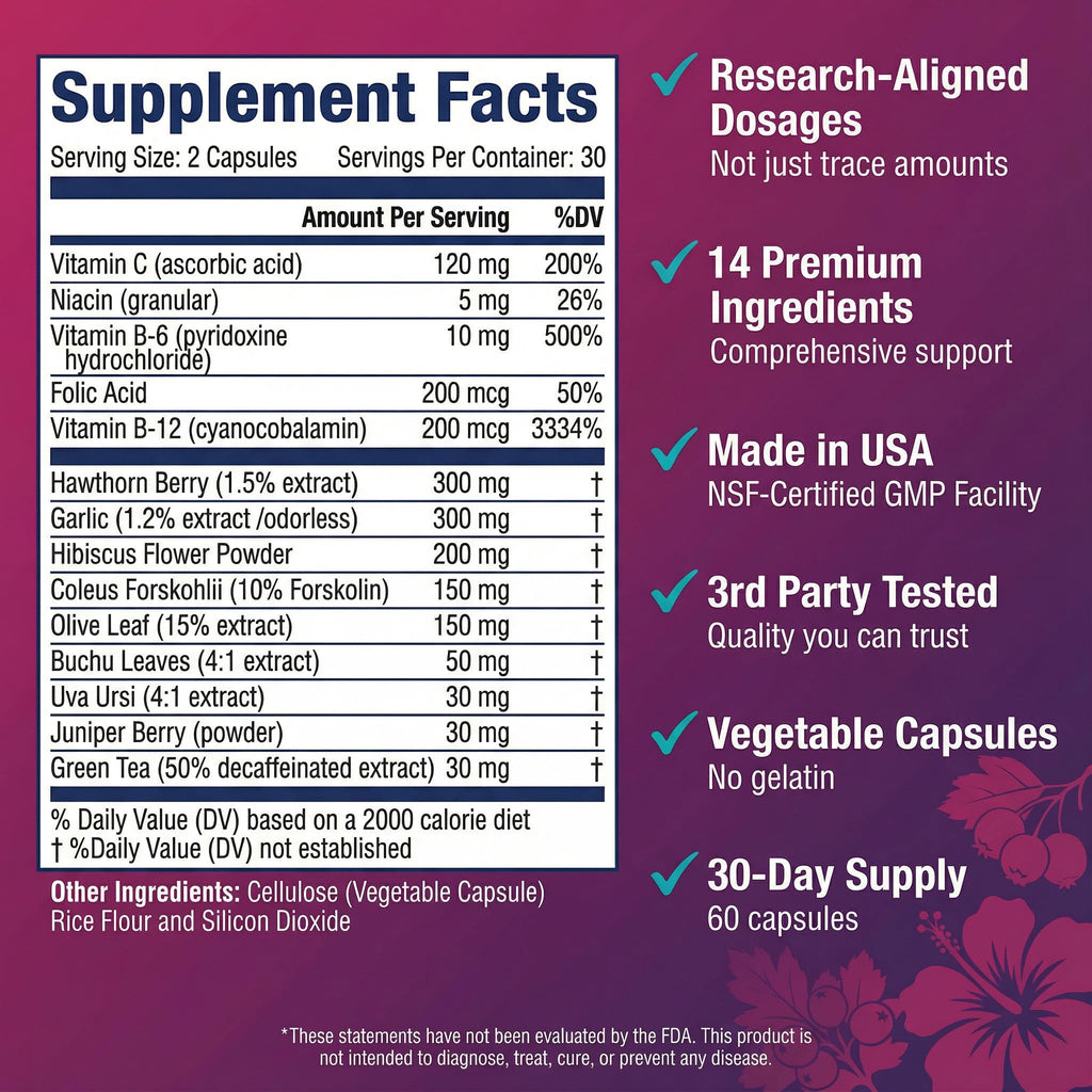 Hawthorn vitamins for daily wellness