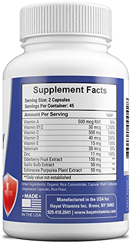 HAYAT elderberry supplement made in Canada