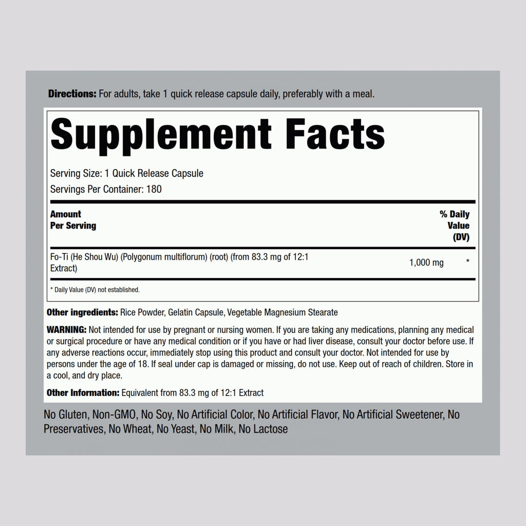 He Shou Wu root health support