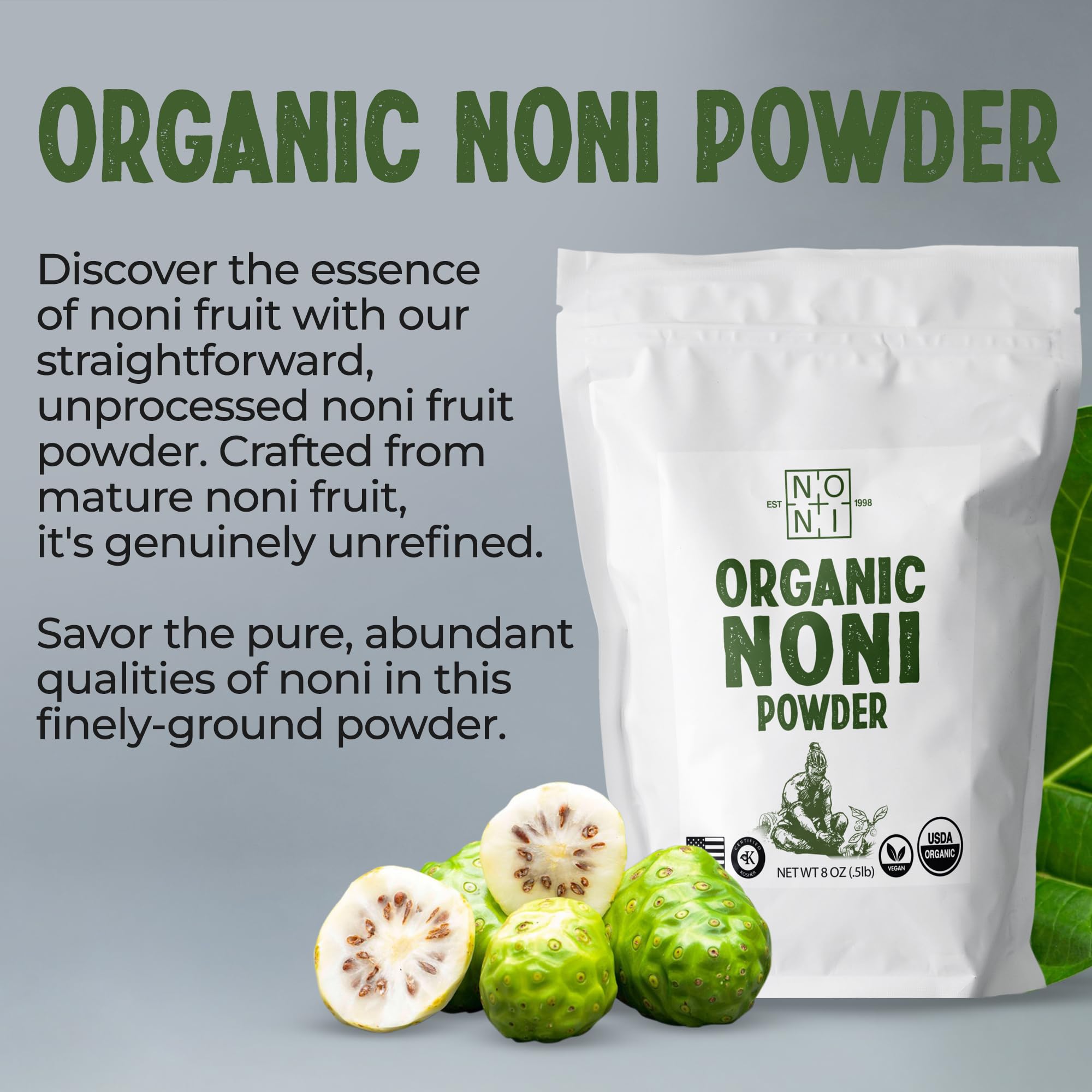 healing noni powder in resealable bag