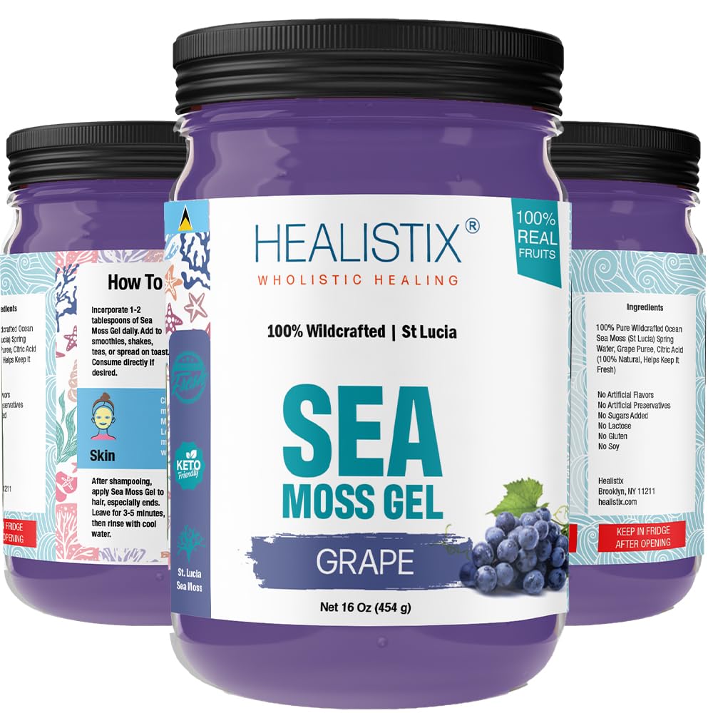 Healistix Grape Sea Moss Gel benefits