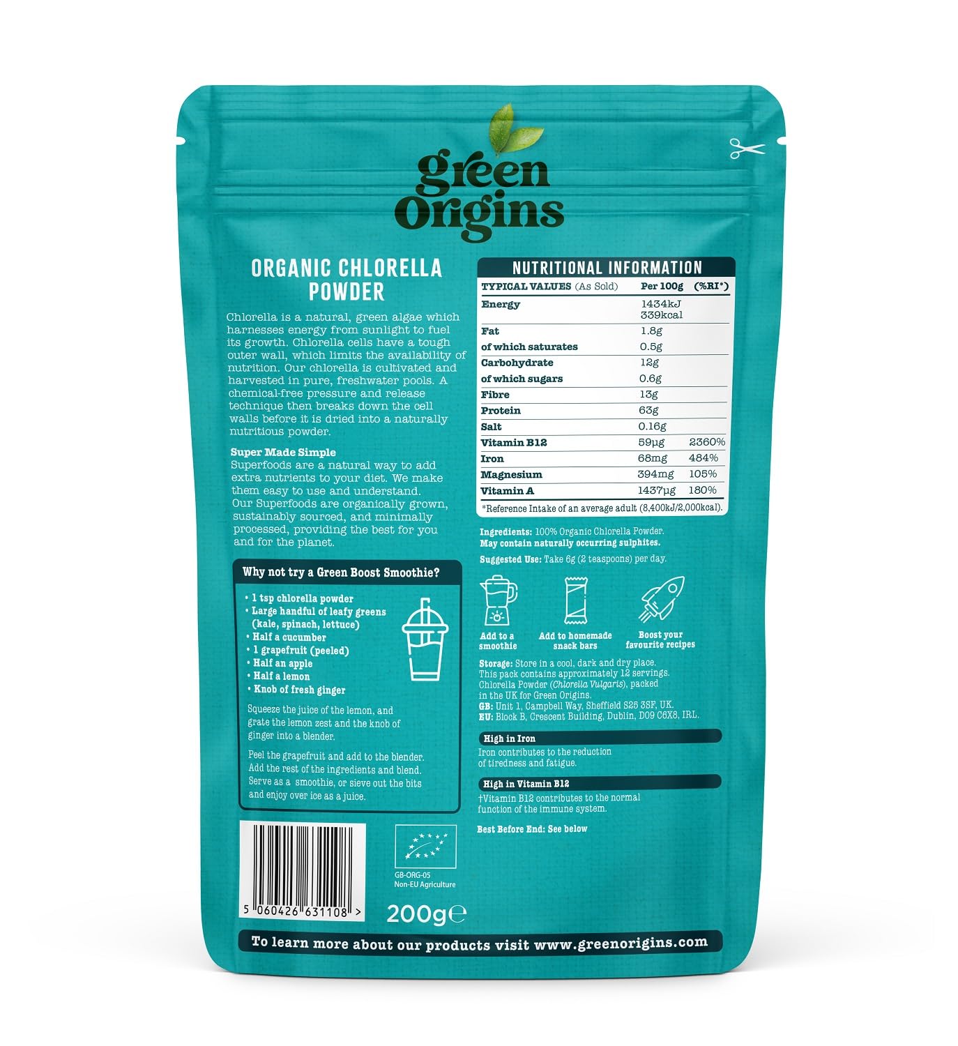 health benefits of chlorella powder