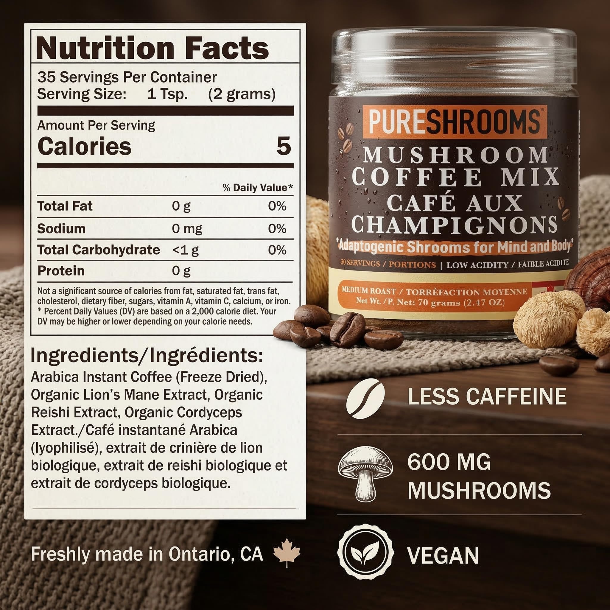 health benefits of mushroom coffee