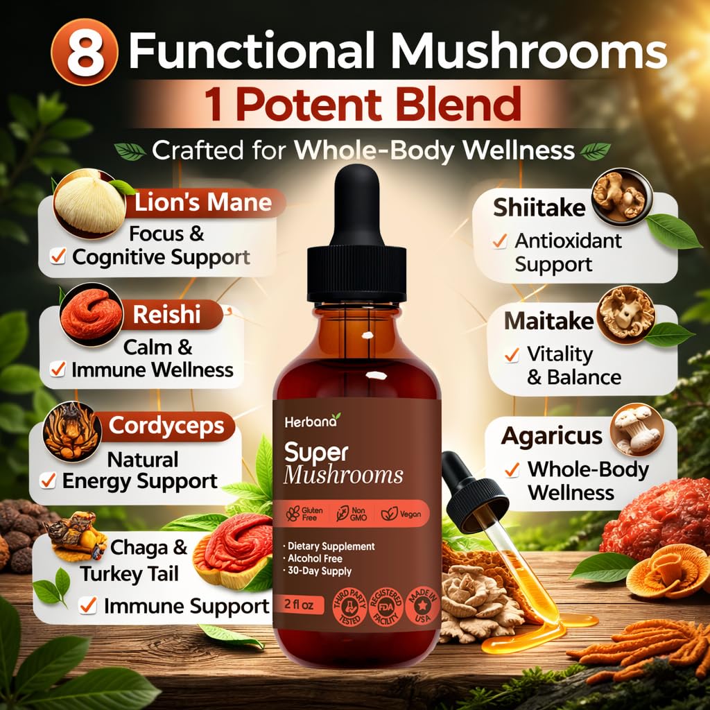 Health benefits of mushrooms complex