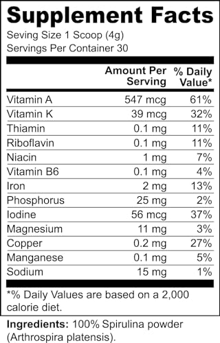 health benefits of organic spirulina