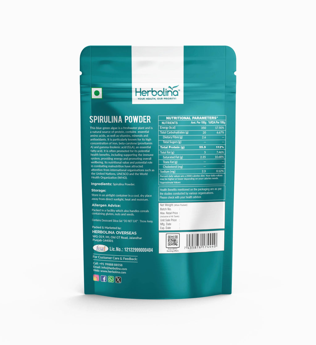 Health benefits of spirulina powder