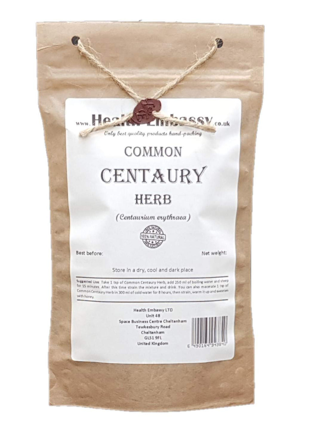 Health Embassy Common Centaury herbal tea