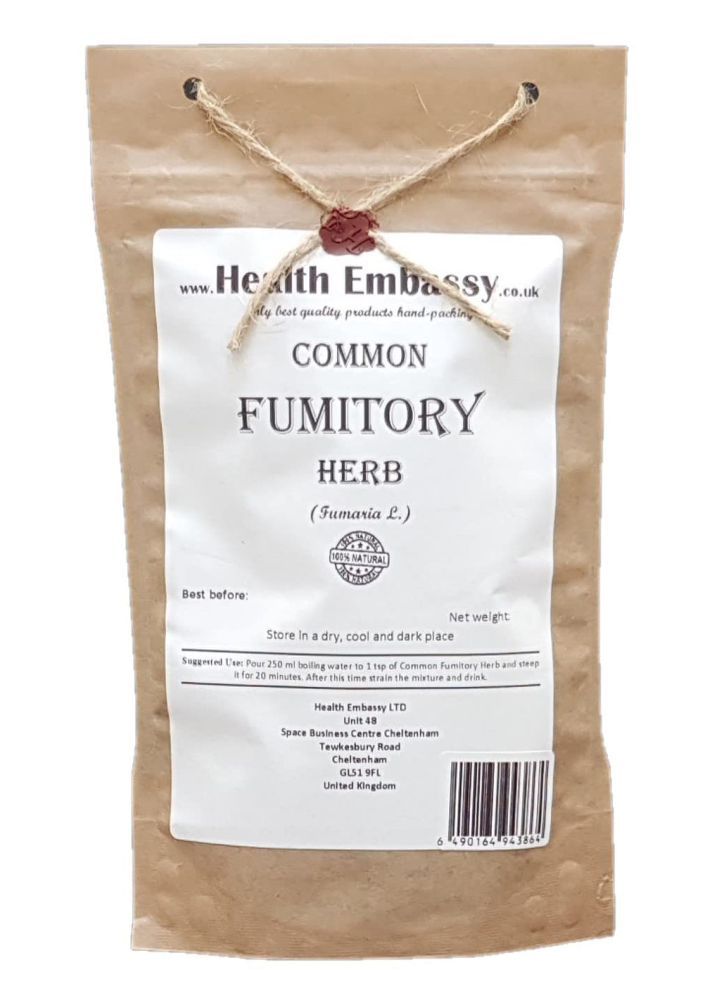 Health Embassy Common Fumitory Herb Tea benefits
