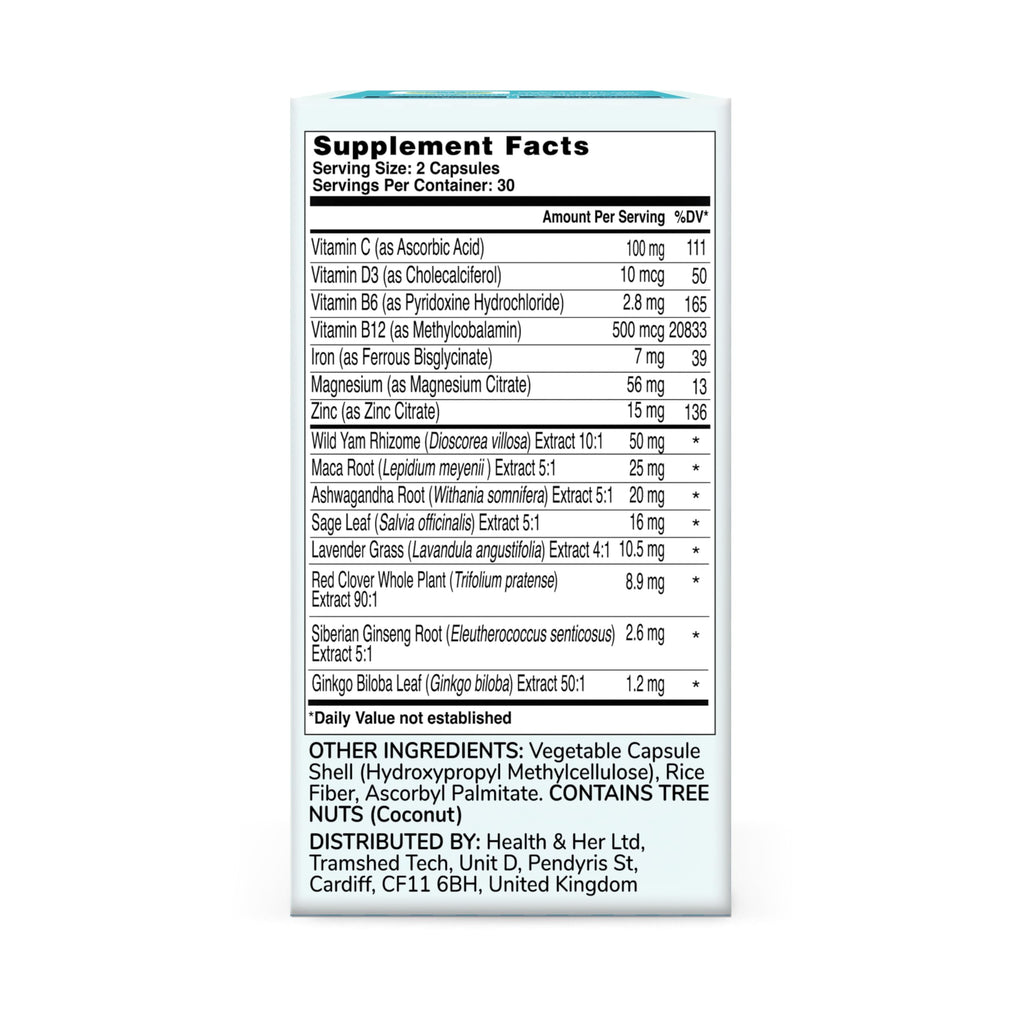 Health & Her menopause multivitamin capsules
