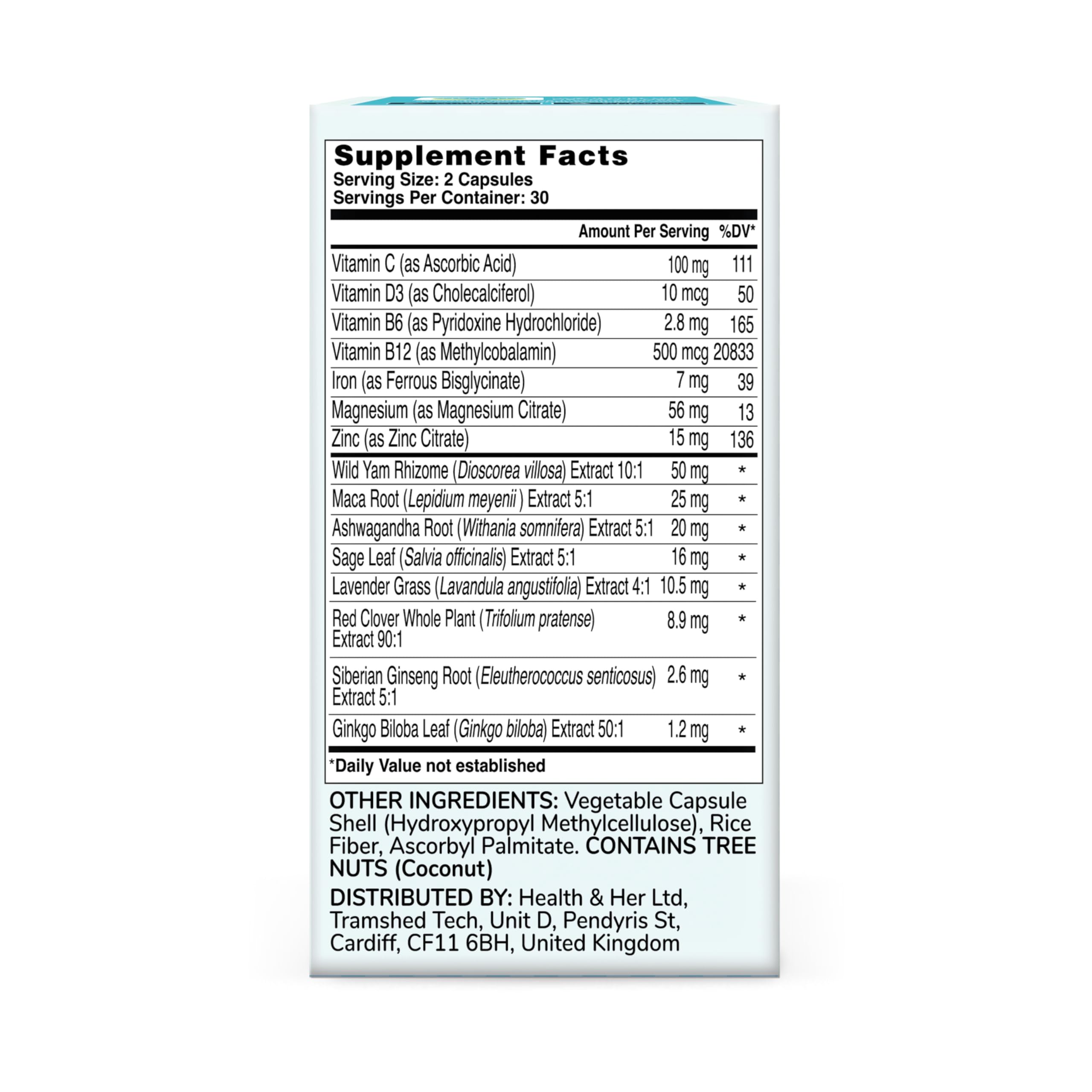 Health & Her menopause multivitamin capsules