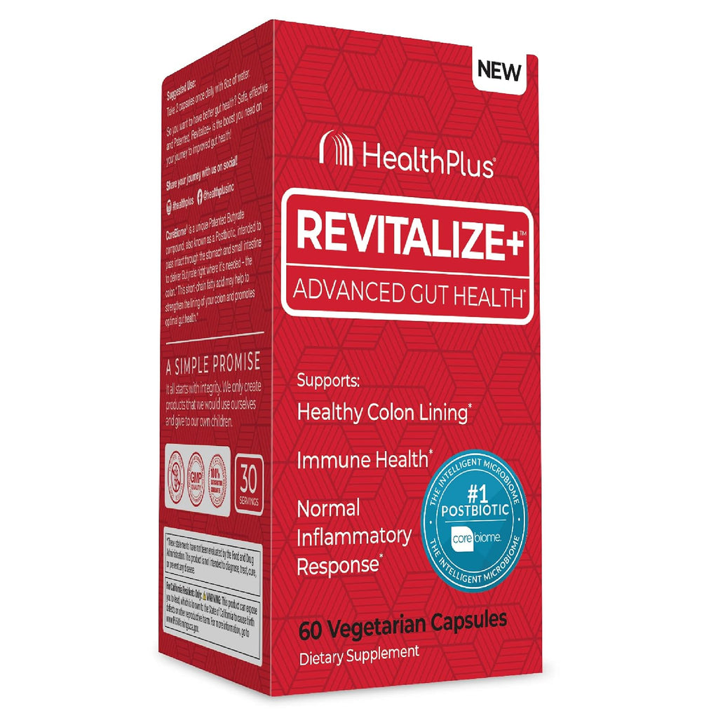 Health Plus Revitalize+ gut health capsules