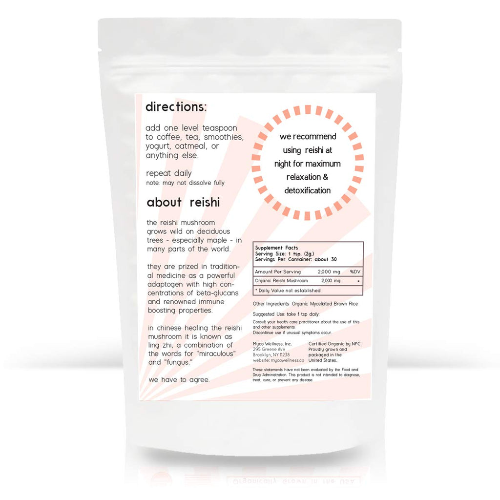 Health supplement with reishi mushrooms