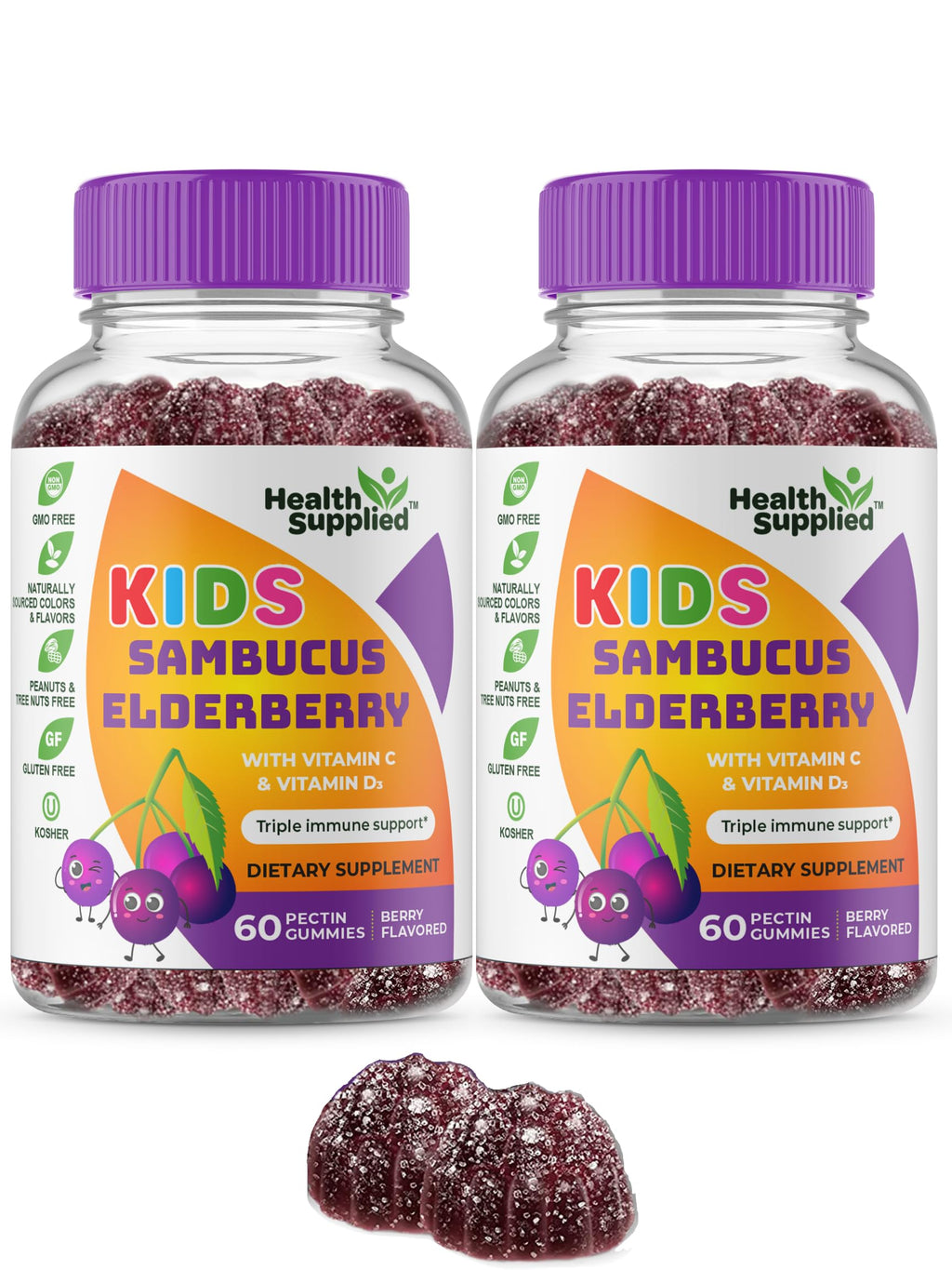 Health Supplied elderberry vitamins for immunity