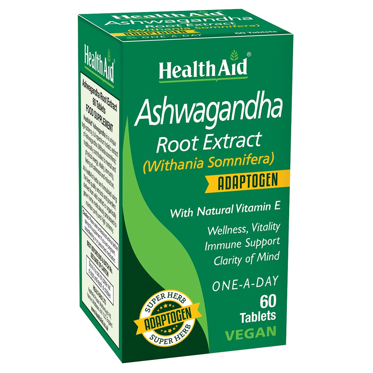 HealthAid Ashwagandha stress relief tablets