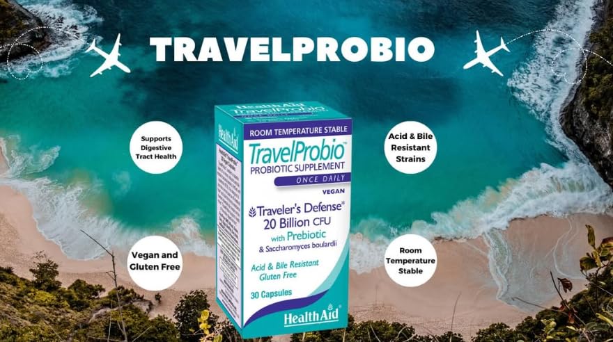 HealthAid probiotics for travel convenience