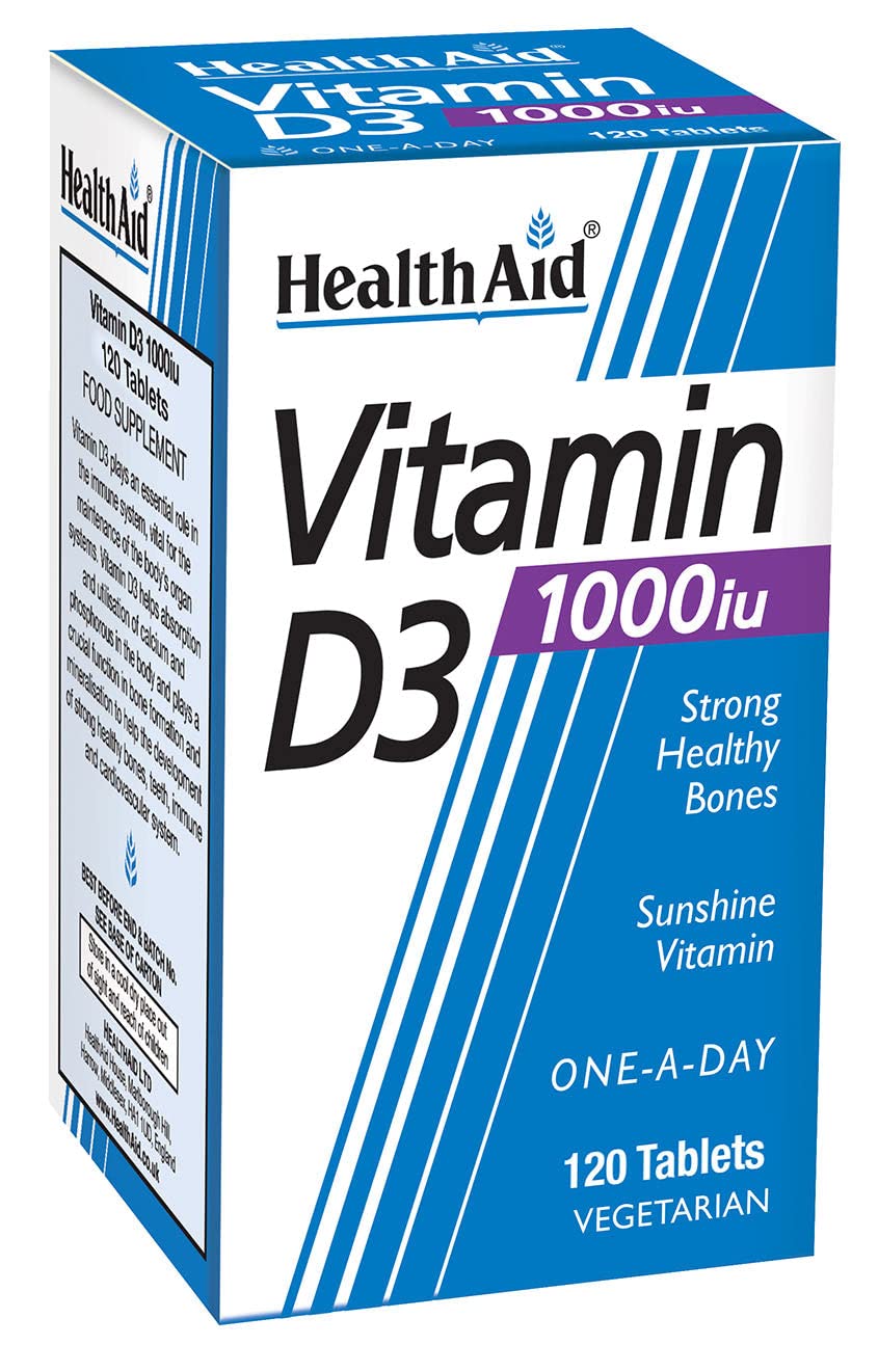 HealthAid Vitamin D 1000 IU tablets for bone health