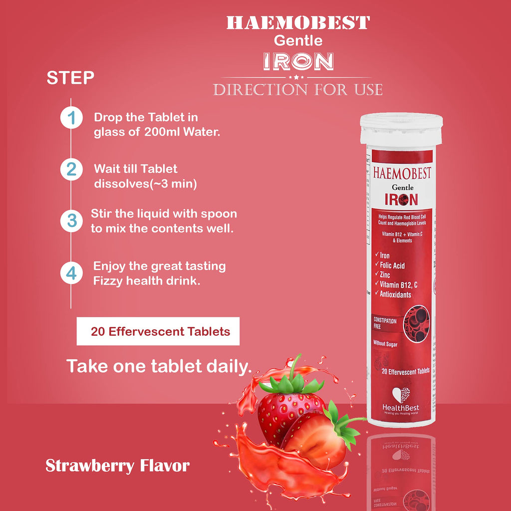 HealthBest iron tablets for better absorption