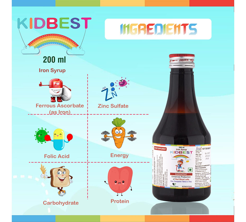 HealthBest Kidbest iron syrup benefits