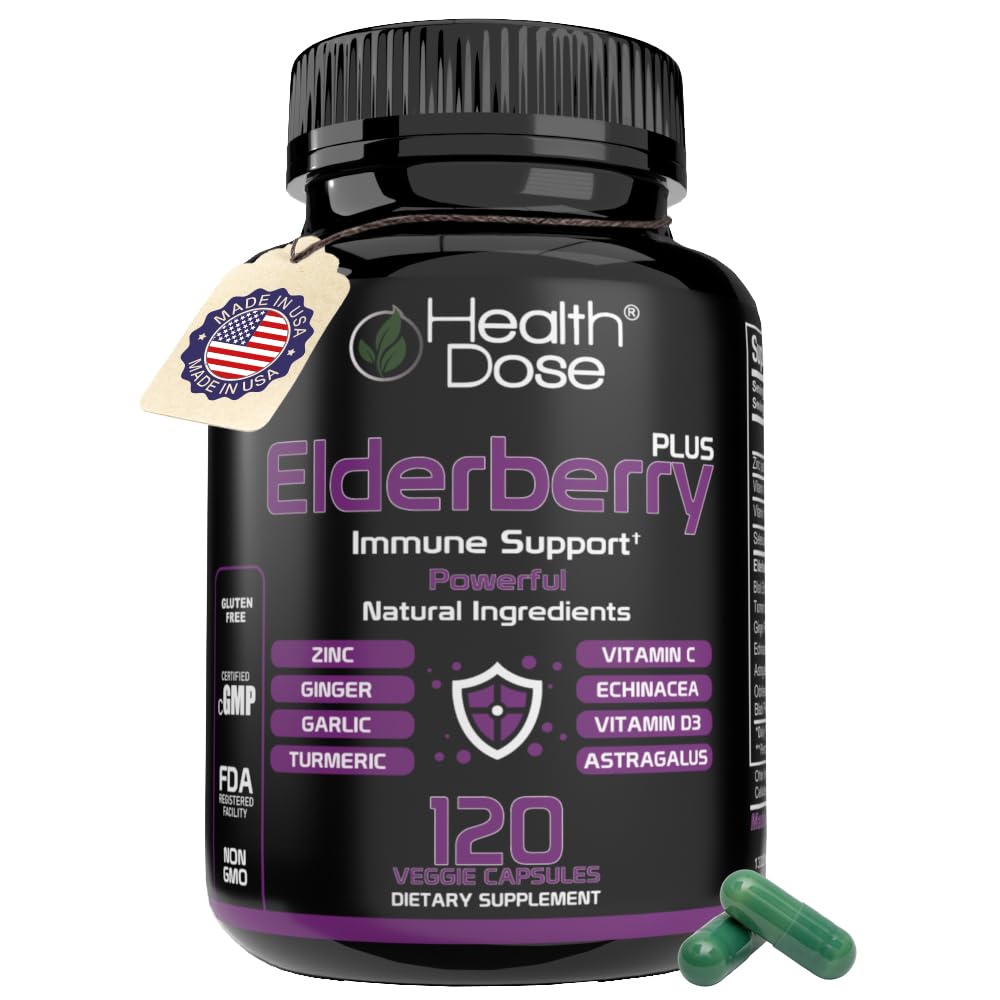 Healthdose elderberry immune support capsules