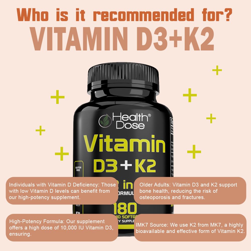 Healthdose vitamin D3 K2 combo