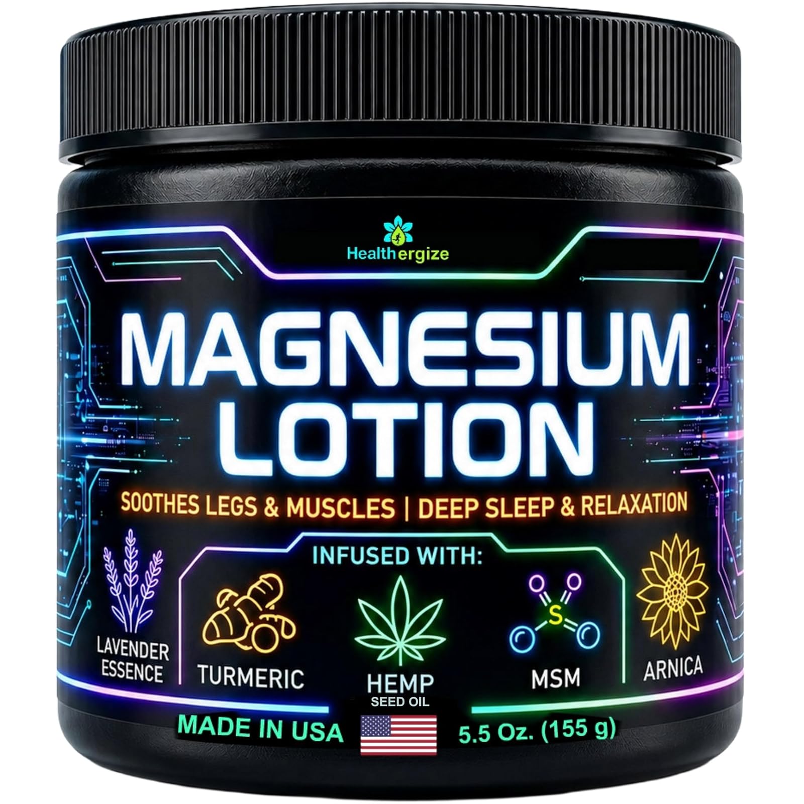 Healthergize magnesium lotion for relaxation