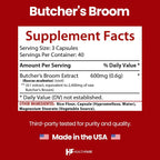 Healthfare Butchers Broom supports vein health