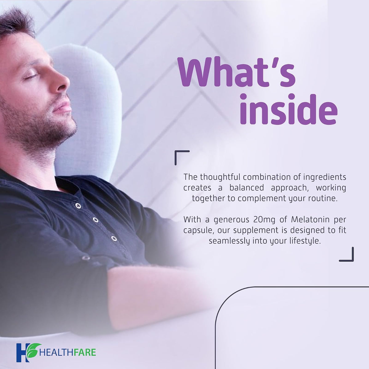 Healthfare melatonin for relaxation