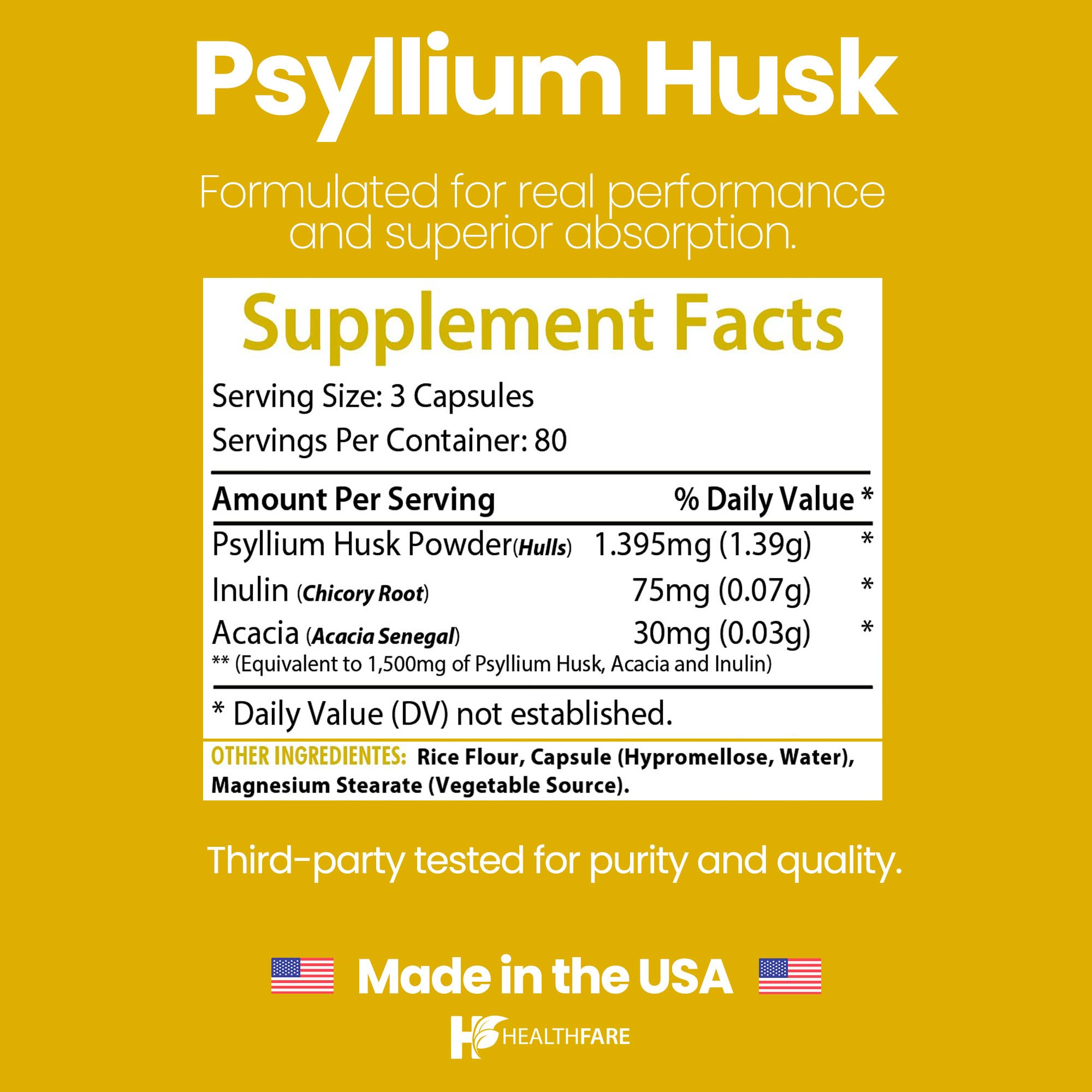 healthfare psyllium fiber for gut health