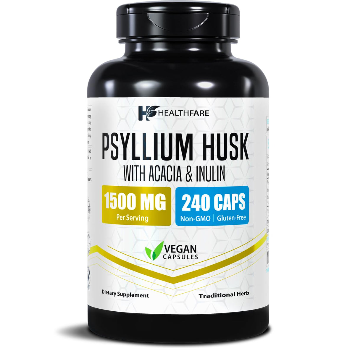 Healthfare psyllium husk fiber capsules
