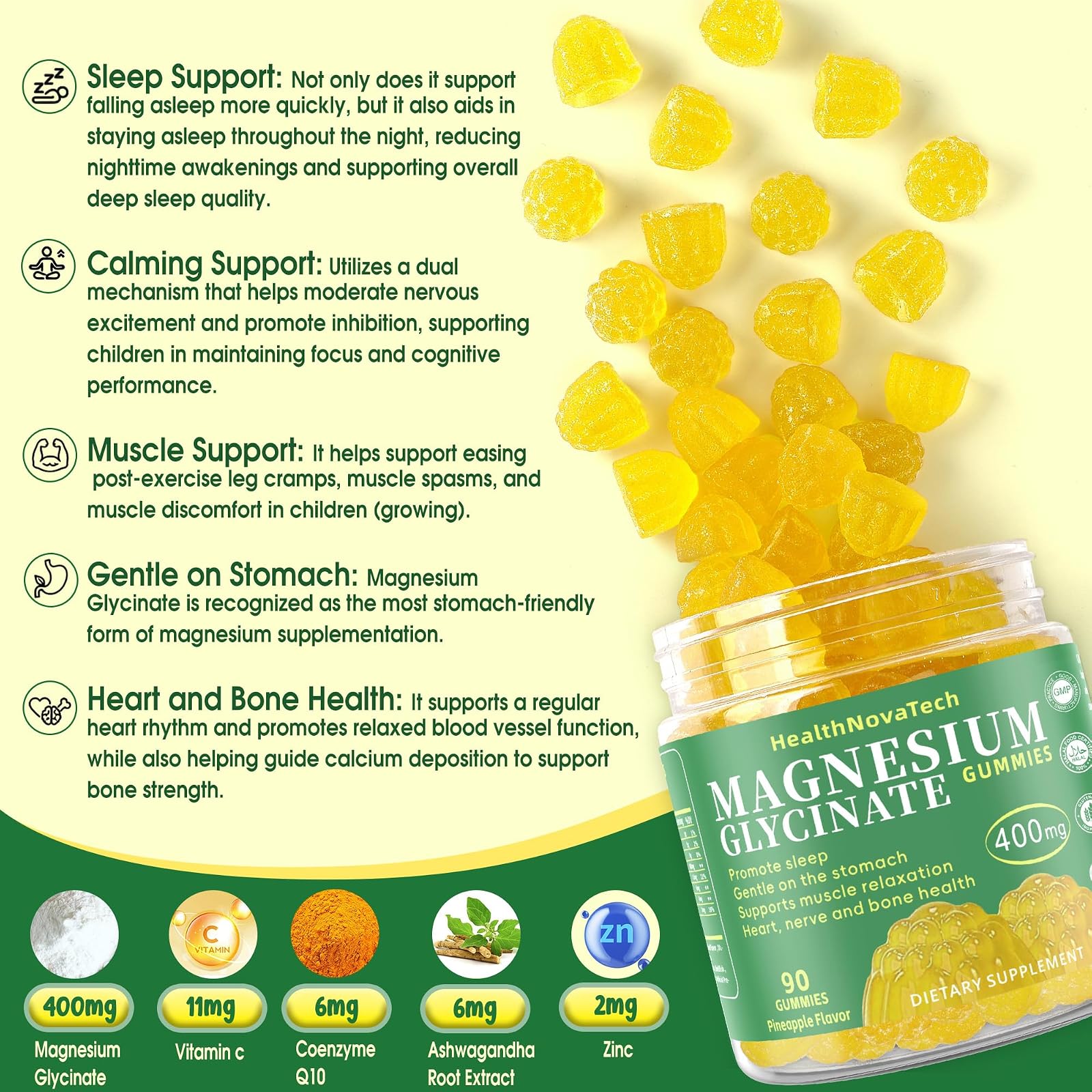 HealthNovaTech magnesium gummies 400 mg