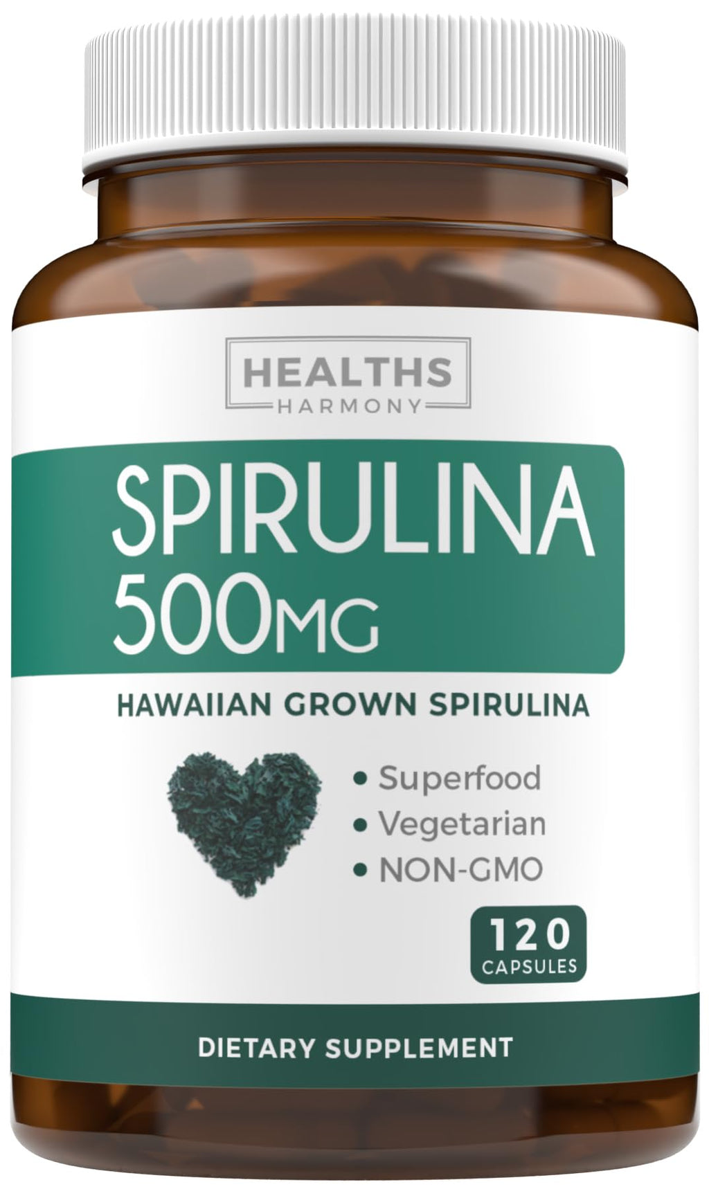 Healths Harmony spirulina vegan capsules