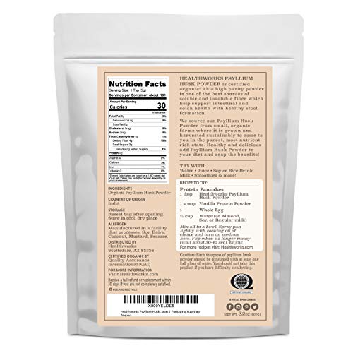 Healthworks psyllium husk high fibre supplement