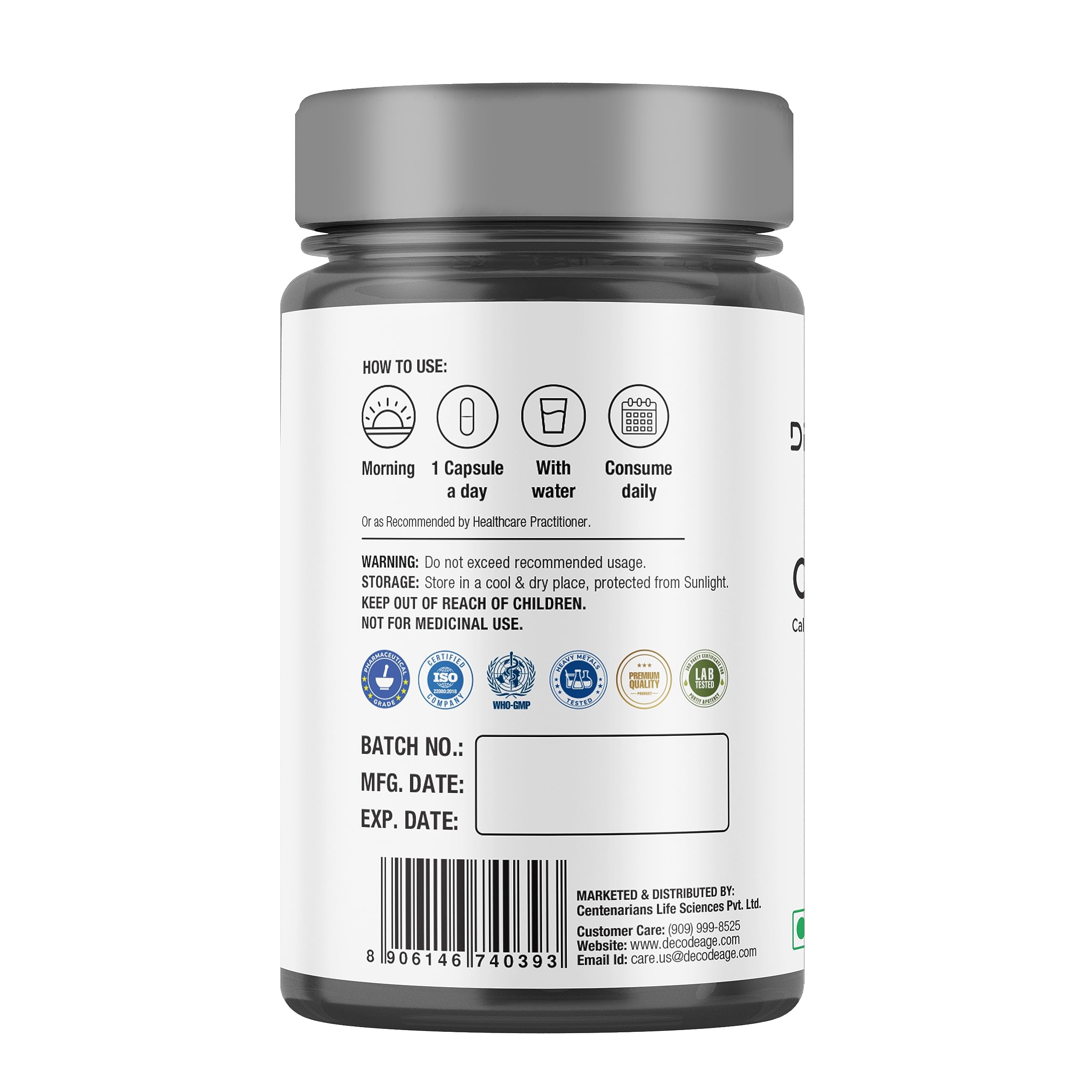 Healthy aging blended vitamin supplements